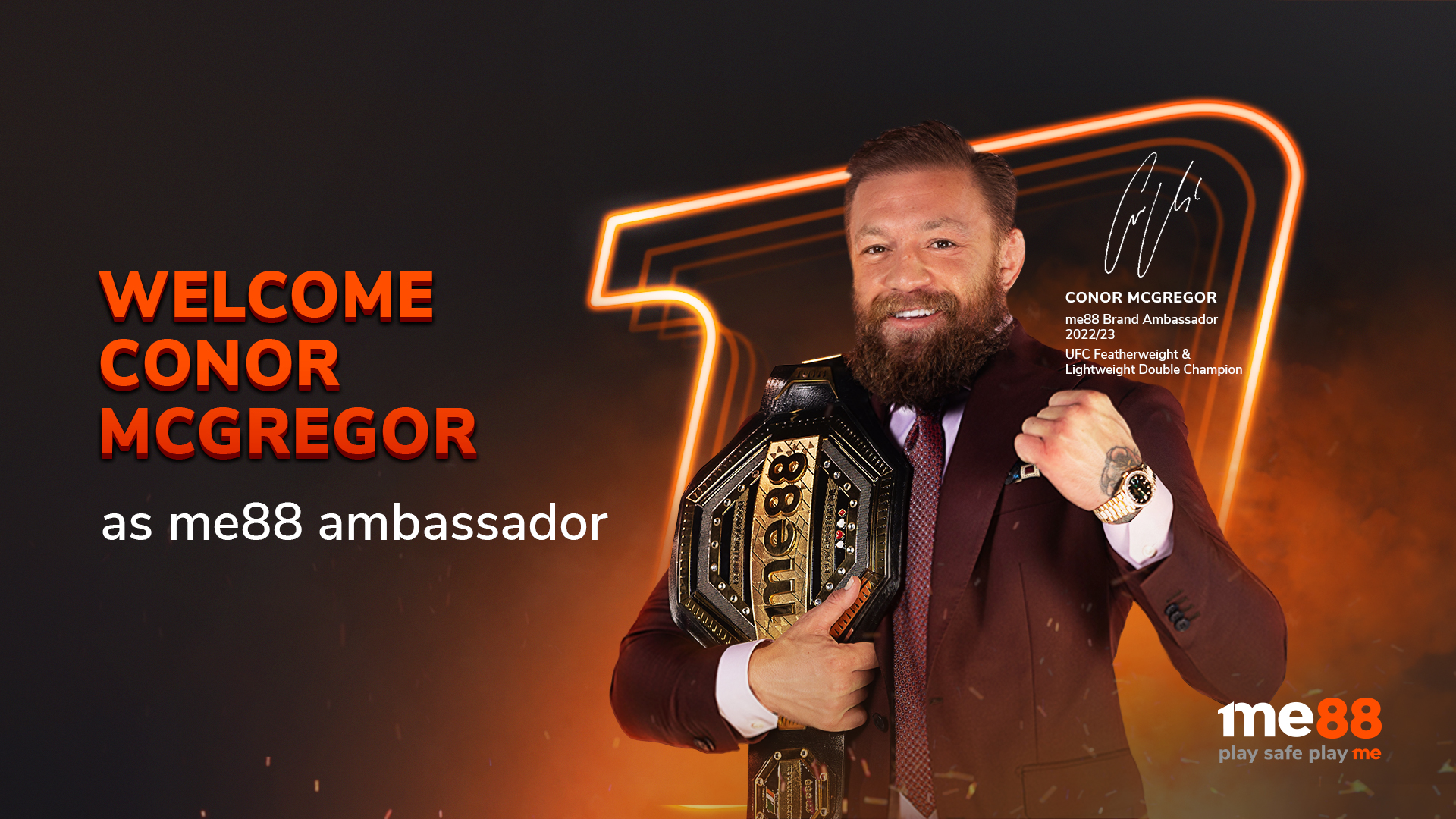 Me88 adds Conor McGregor as brand ambassador - EGR Intel